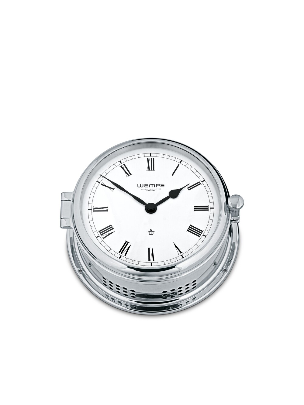 Quartz ship's bell clock ADMIRAL II chrome-plated brass | Wempe Maritim ...